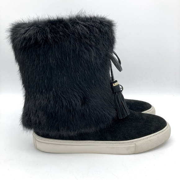 Tory Burch | Shoes | Tory Burch Angelica Suede And Rabbit Fur Tassel ...